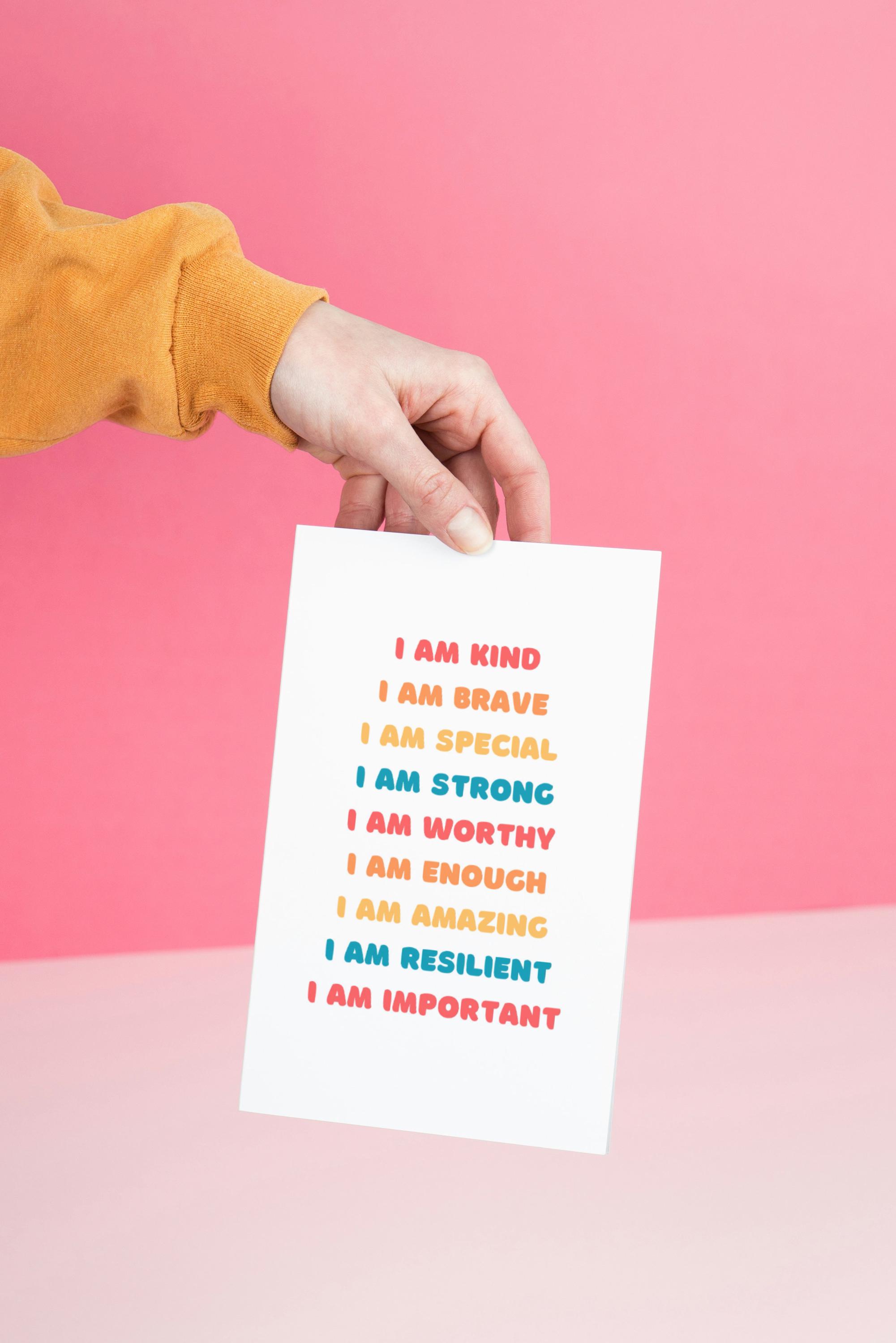 Positive Affirmations Activity Sheet | Printable - Etsy