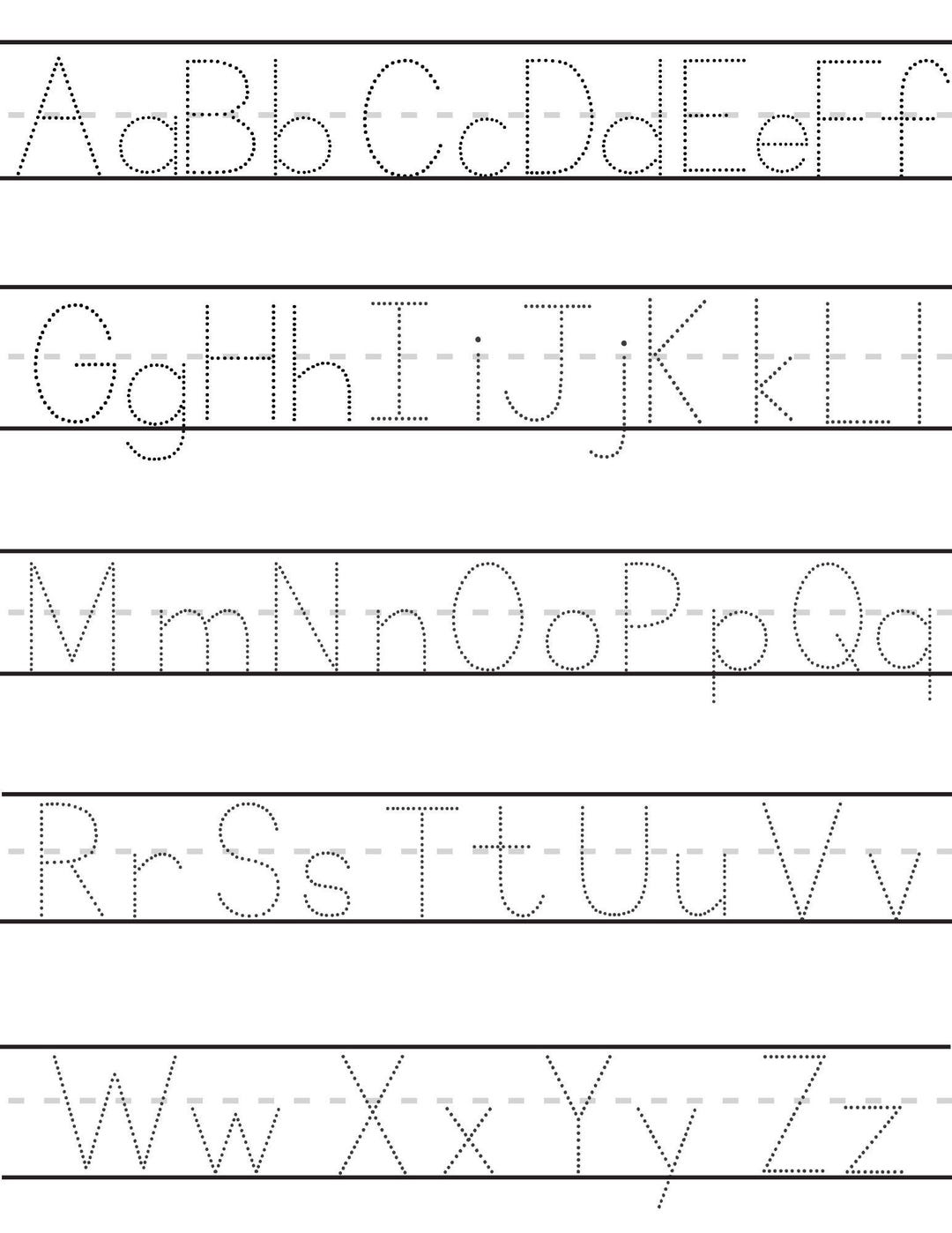 Alphabet Tracing Worksheet | Kids ABC Printable (PDF) - Etsy UK