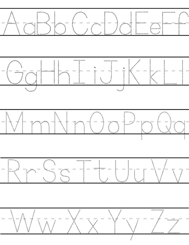 Alphabet Tracing Activity Sheet | Printable Letter Tracing Activity ...