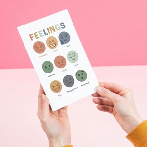 Emotions List Activity Sheet Neutral | Printable Feelings Chart ...