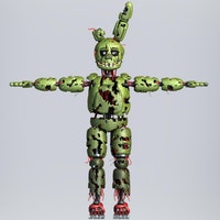 Fnaf Springtrap Full Wearable Head 3D Model STL - FNAF Springtrap ...