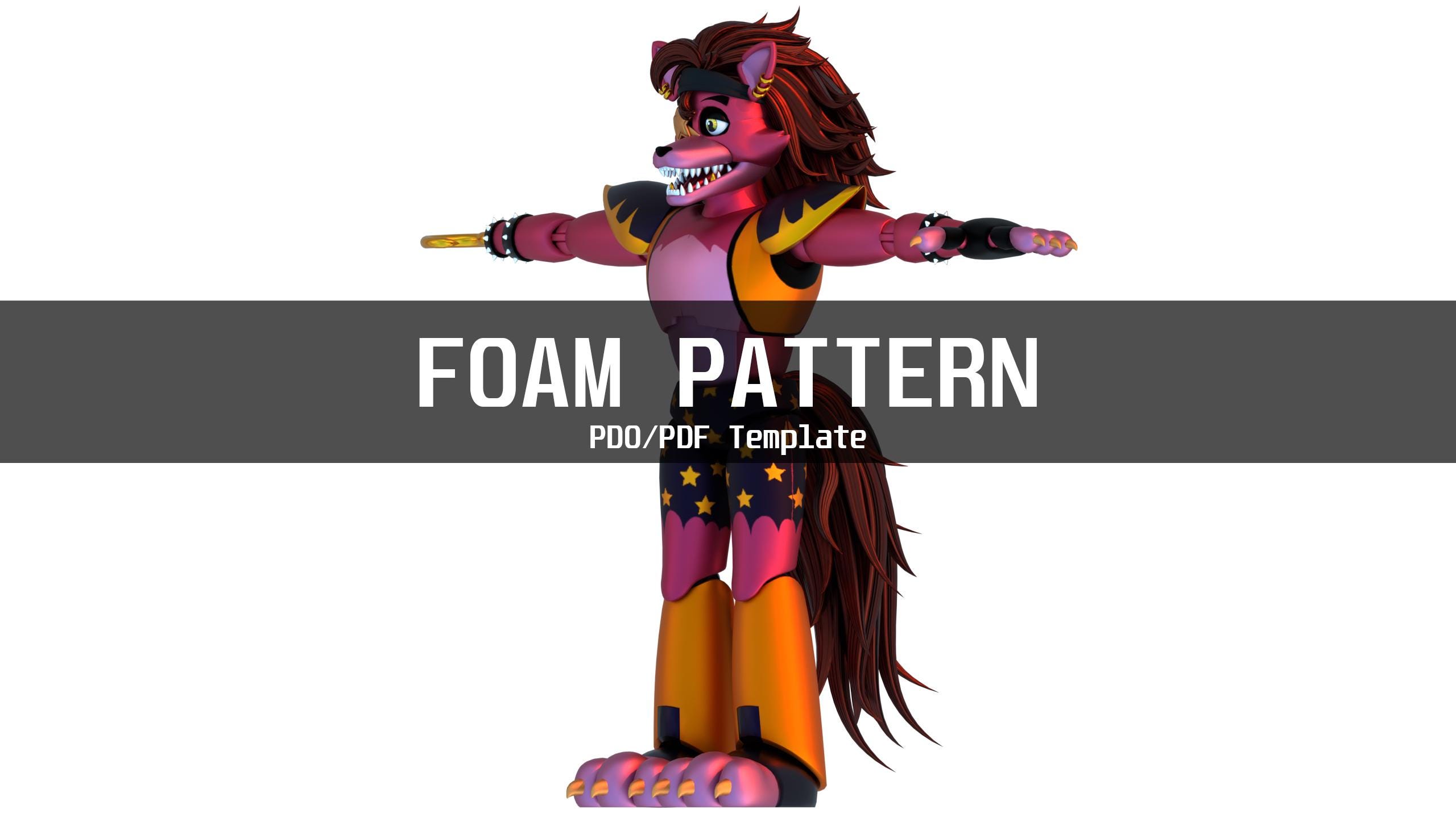 Glamrock Foxy Security Break Furry Wearable Armor and Helmet Mask ...
