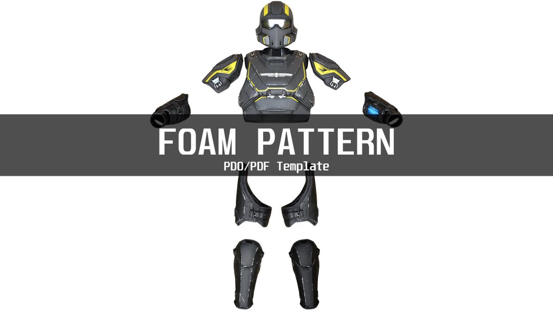 Helldivers 2 B-01 Tactical Armor and Helmet Template for EVA Foam (pdo/pdf) Custom Full Body ...