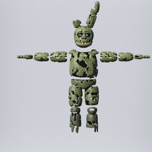 FNAF Springtrap Full Body Wearable Armor and Head Fnaf Springtrap Furry ...