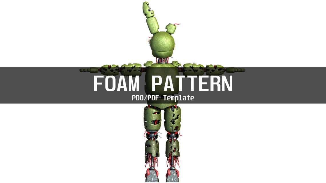 Fnaf Springtrap Wearable Armor and Helmet Mask Template for EVA Foam ...