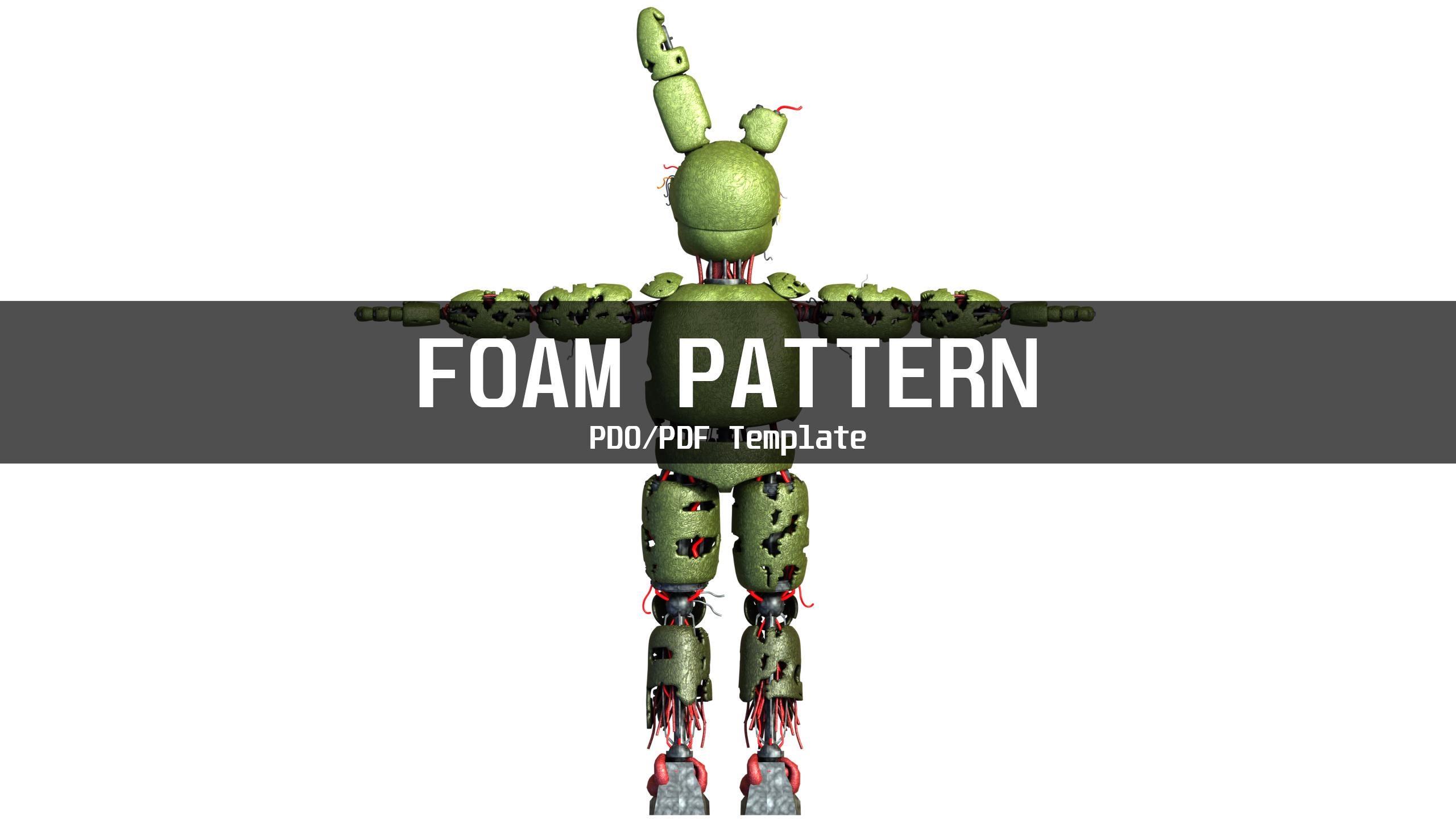 Fnaf Springtrap Wearable Armor and Helmet Mask Template for EVA Foam ...
