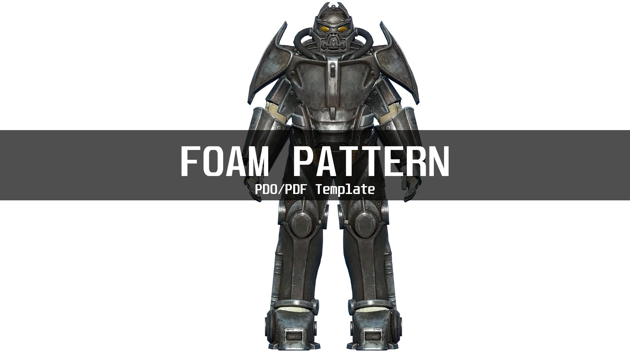 Fallout X-02 Enclave Power Armor and Helmet Template for EVA Foam (pdo ...