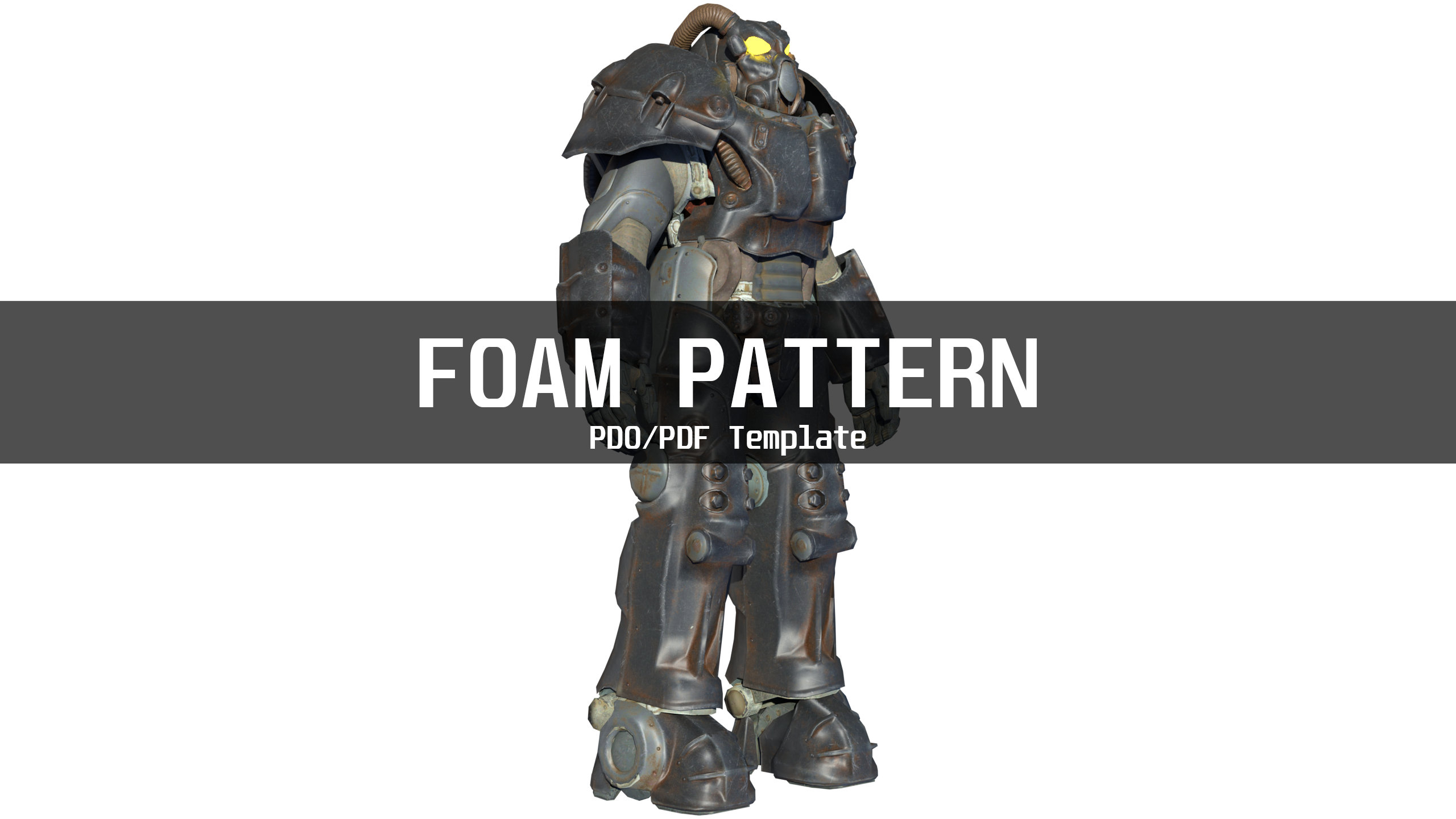 Fallout 4 X-01 Enclave Power Armor and Helmet Template for EVA Foam ...