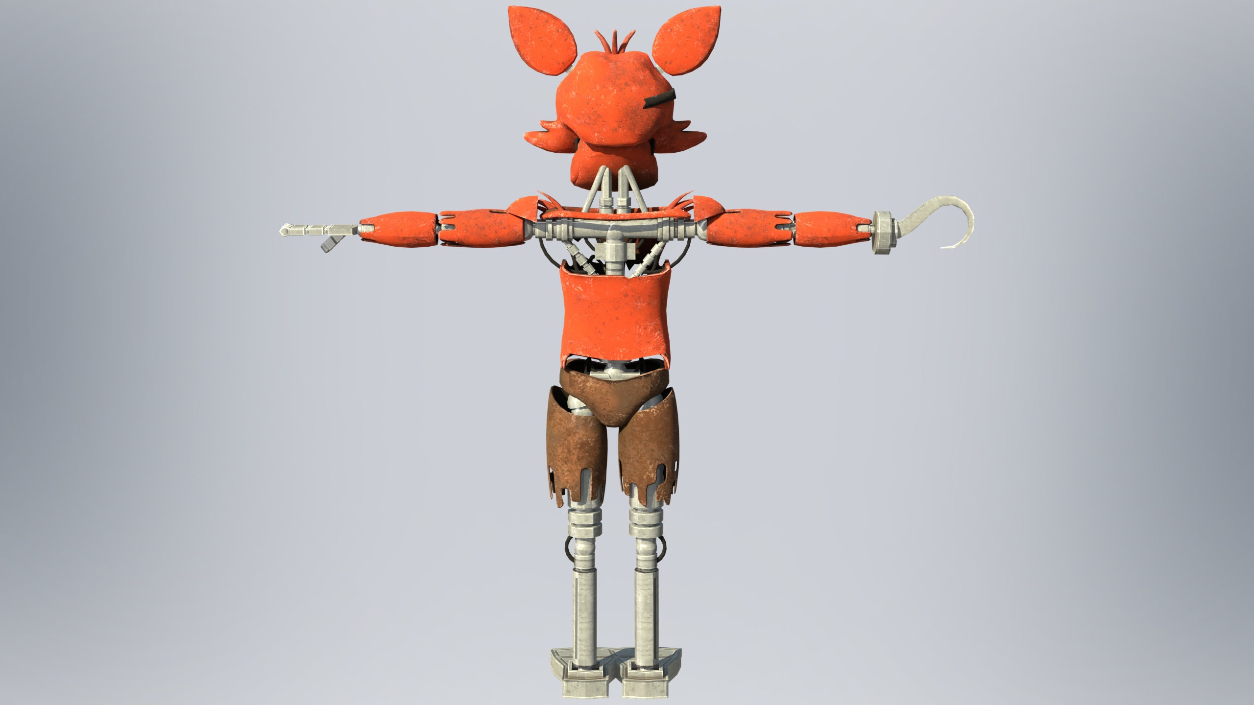 Foxy 1 Furry Wearable Armor and Helmet Mask Custom Full Body Foxy Furry STL Files 3D Model STL ...