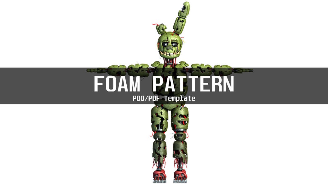 Fnaf Springtrap Wearable Armor and Helmet Mask Template for EVA Foam ...