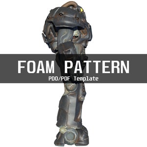 Fallout 4 X-01 Enclave Power Armor and Helmet Template for EVA Foam ...