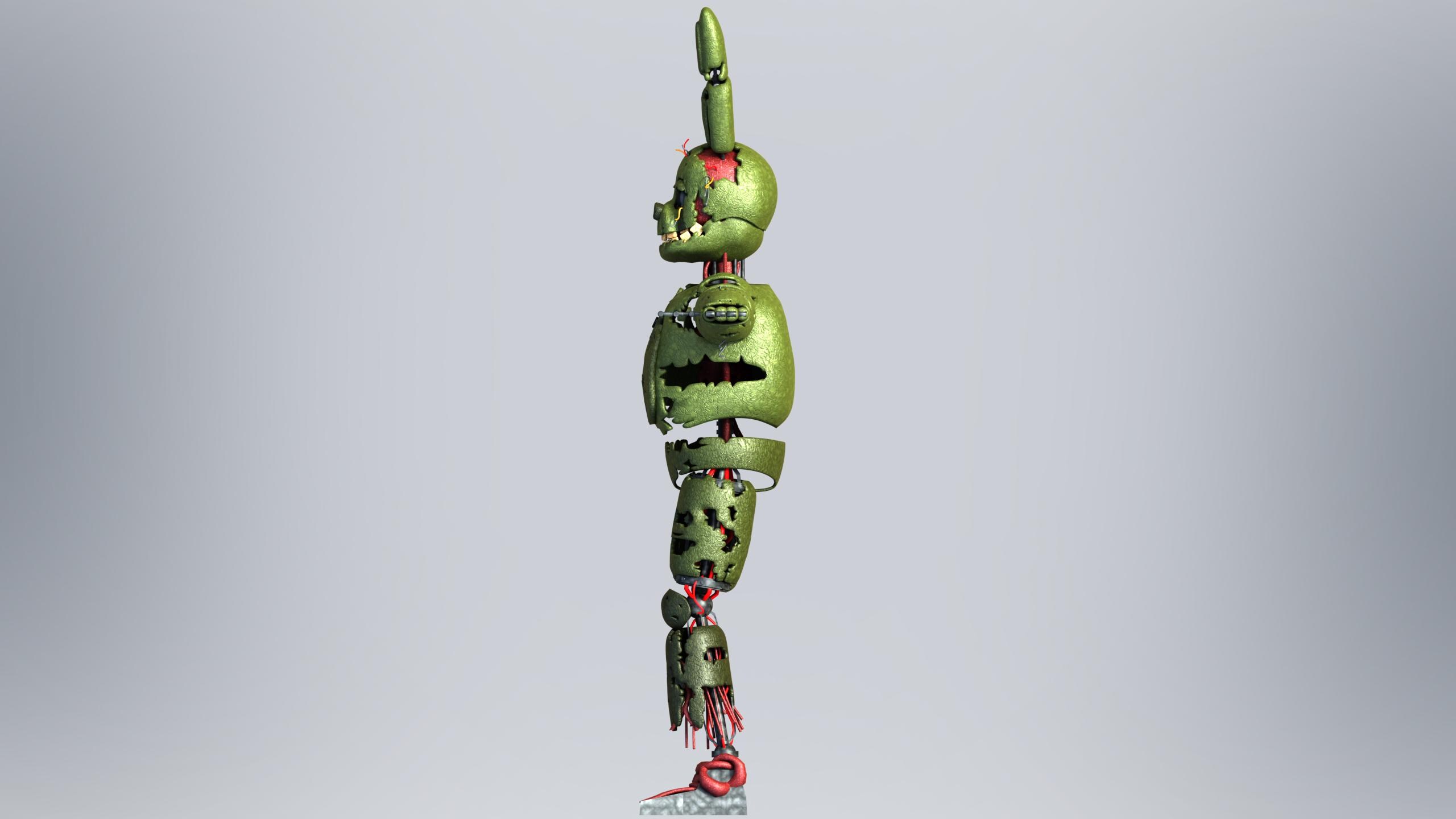 FNAF Springtrap Full Body Wearable Armor and Head Fnaf Springtrap Furry ...