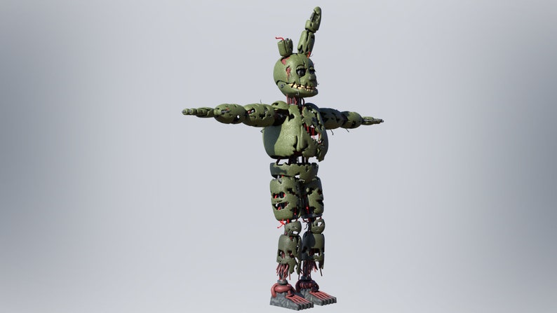 FNAF Springtrap Mask Helmet Wearable Fnaf Springtrap Furry Fnaf Head ...