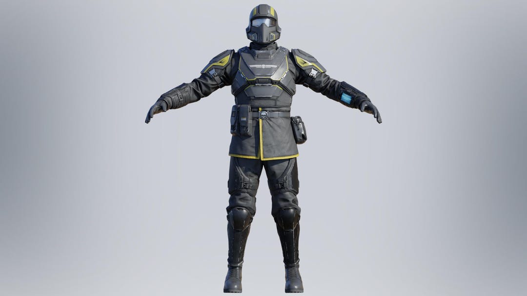 Helldivers 2 B-01 Tactical Armor and Helmet Full Body 3D Model STL Files 3D Model 3d Printable ...