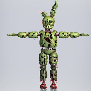 FNAF Springtrap Full Body Wearable Armor and Head Fnaf Springtrap Furry ...
