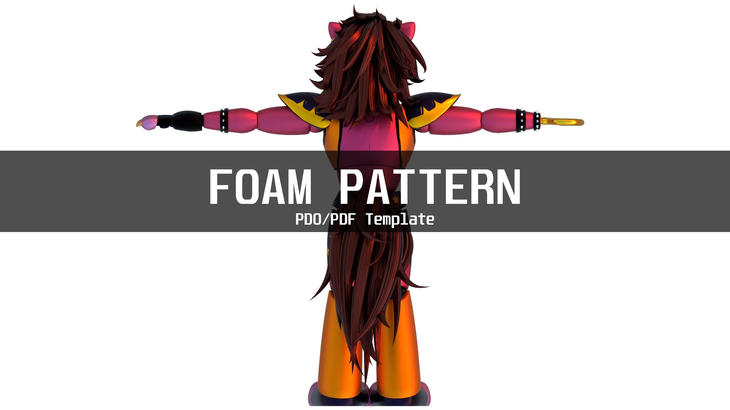 Glamrock Foxy Security Break Furry Wearable Armor and Helmet Mask ...