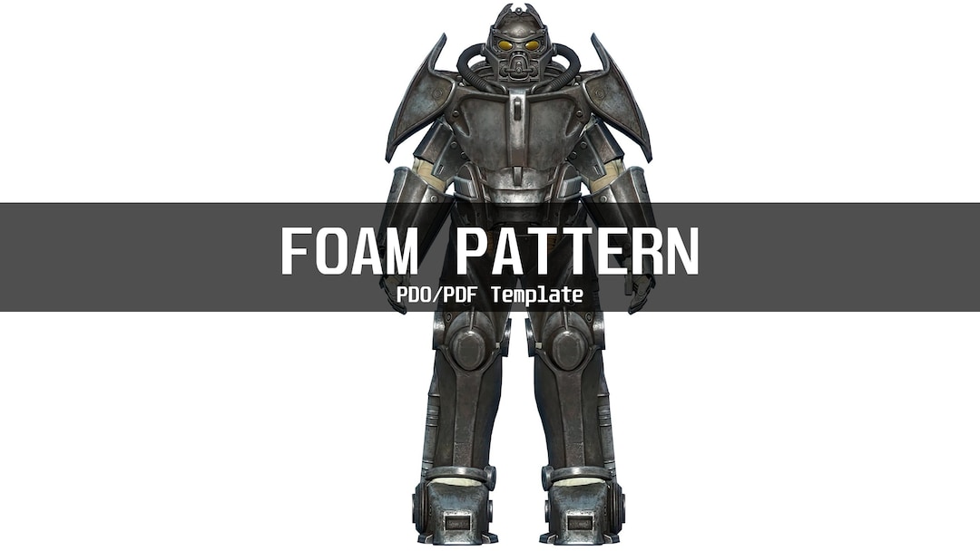 Fallout X-02 Enclave Power Armor and Helmet Template for EVA Foam (pdo ...