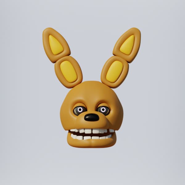 Movie Bonnie Mask 3d Model Etsy