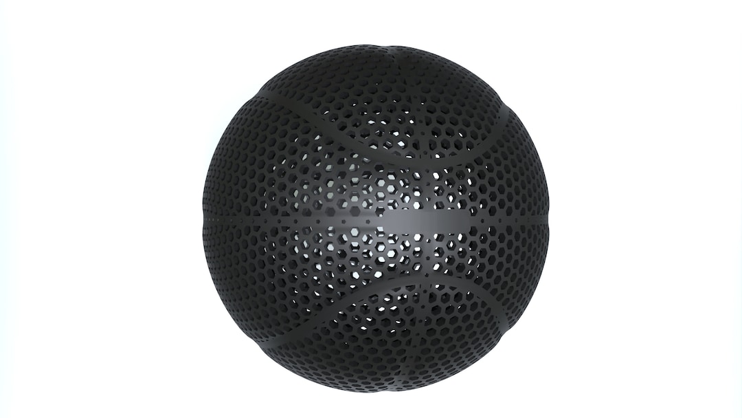 Airless NBA Basketball Airless Basketball 1:1 Size STL Files 3D Model ...