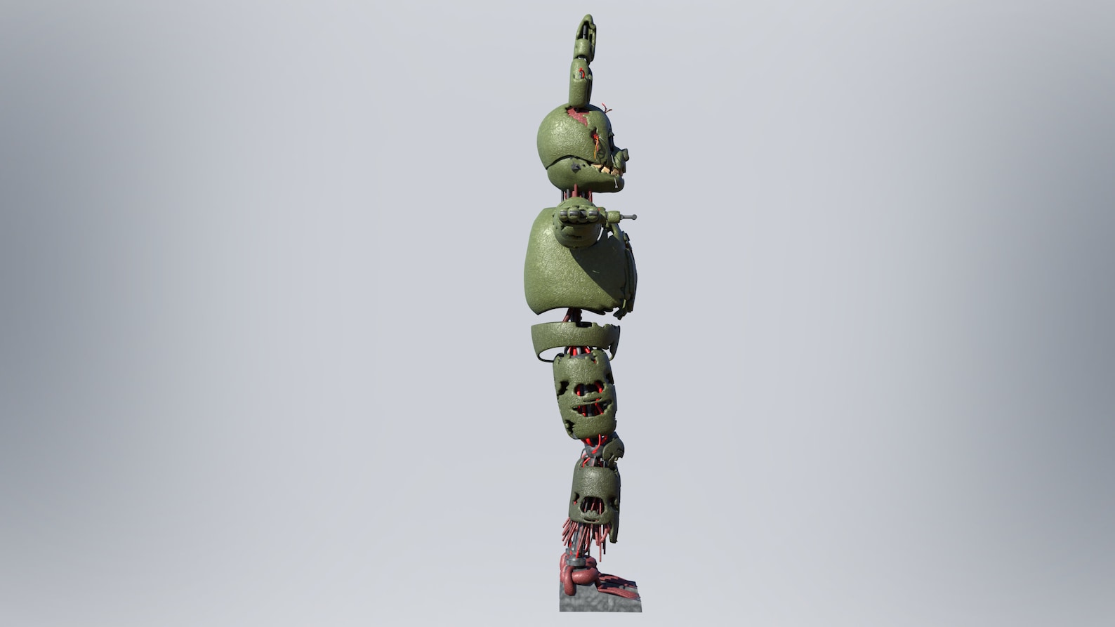 FNAF Springtrap 3D Printed Armor and Head Fnaf Springtrap Furry - Etsy