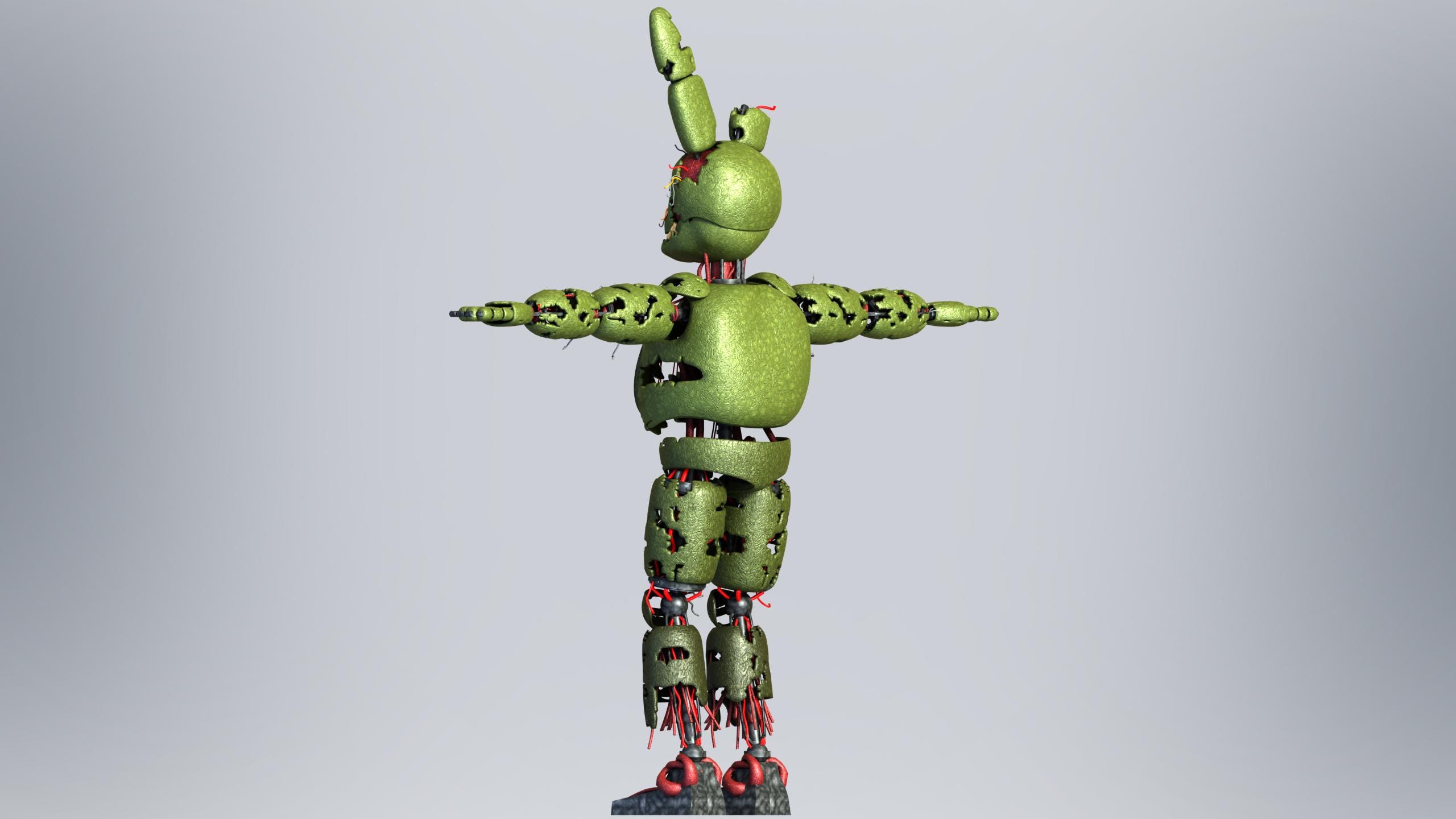 FNAF Springtrap Full Body Wearable Armor and Head Fnaf Springtrap Furry ...