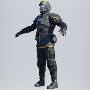 Helldivers 2 B-01 Tactical Armor and Helmet Full Body 3D Model STL Files 3D Model 3d Printable ...