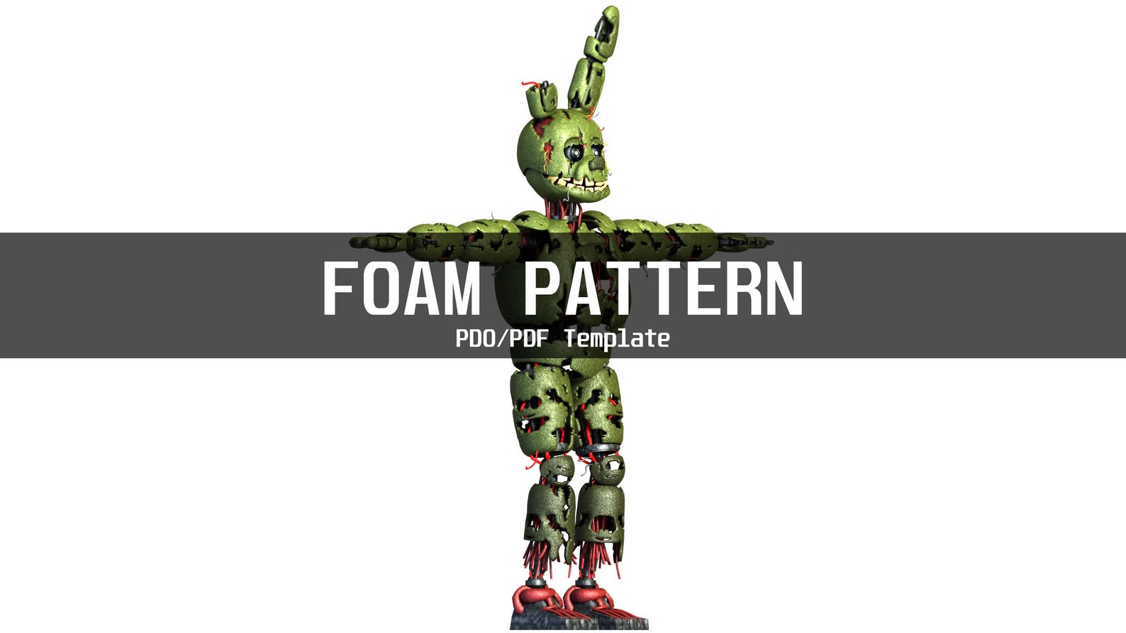 Fnaf Springtrap Wearable Armor and Helmet Mask Template for EVA Foam ...