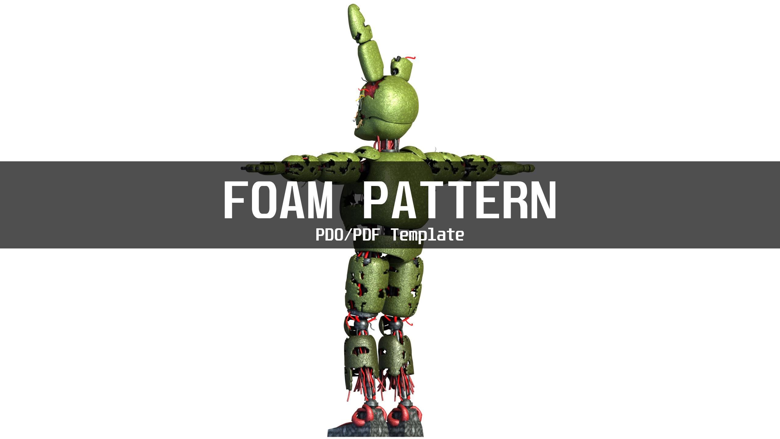 Fnaf Springtrap Wearable Armor and Helmet Mask Template for EVA Foam ...