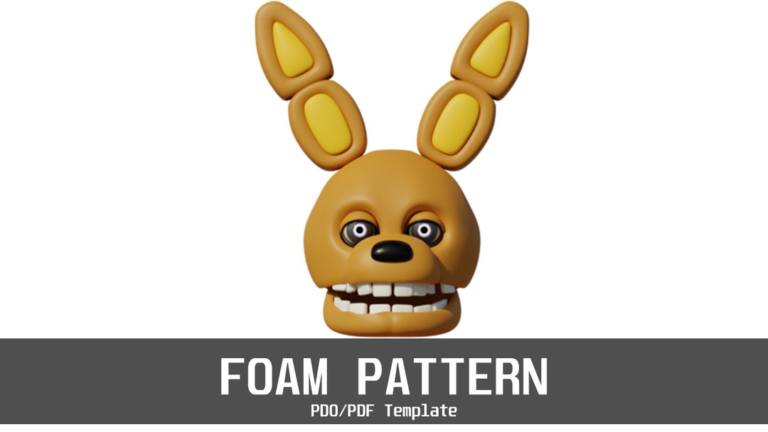 FNAF Spring Bonnie Movie Version Wearable Helmet Mask Template for EVA ...