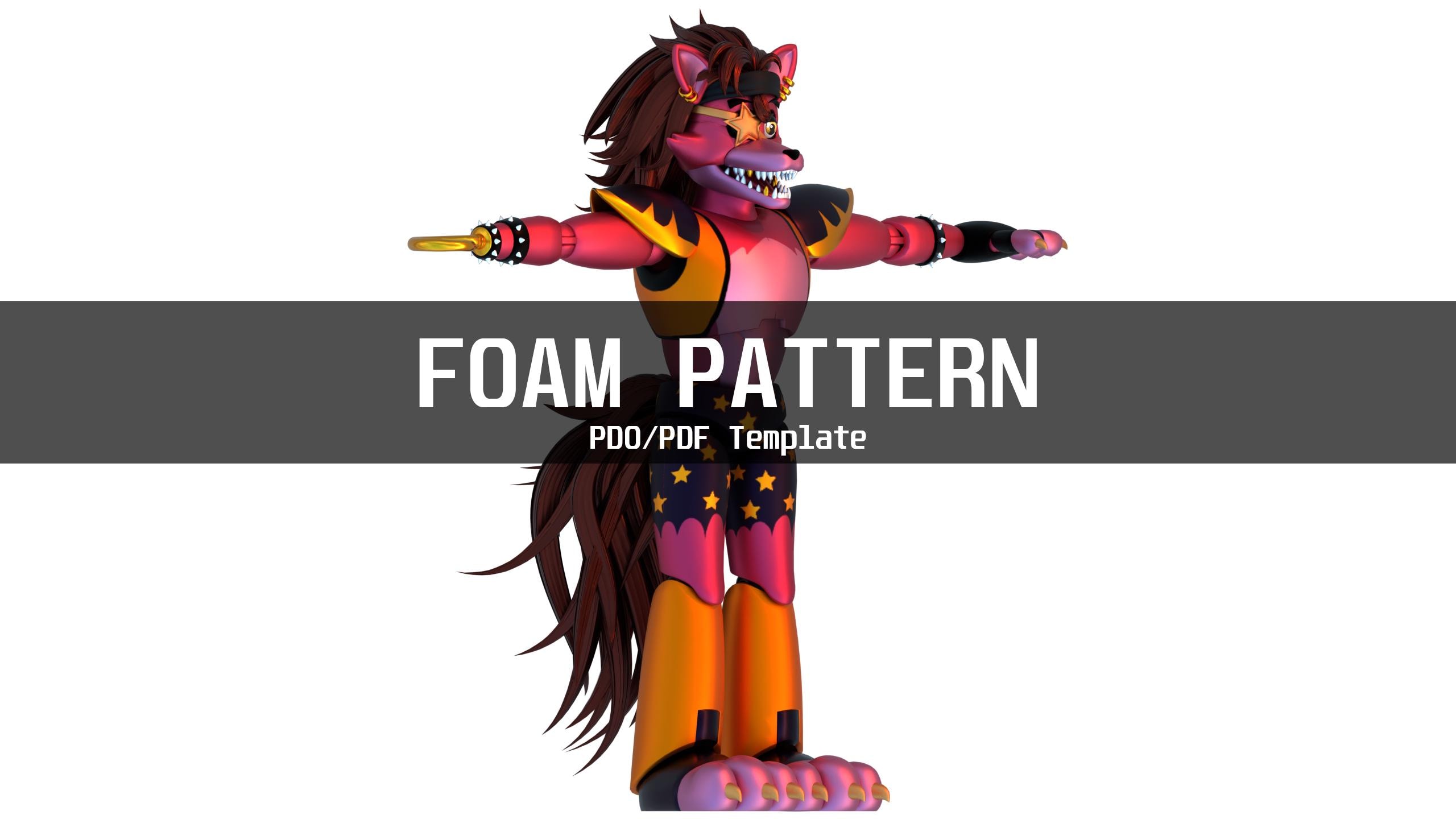 Glamrock Foxy Security Break Furry Wearable Armor and Helmet Mask ...