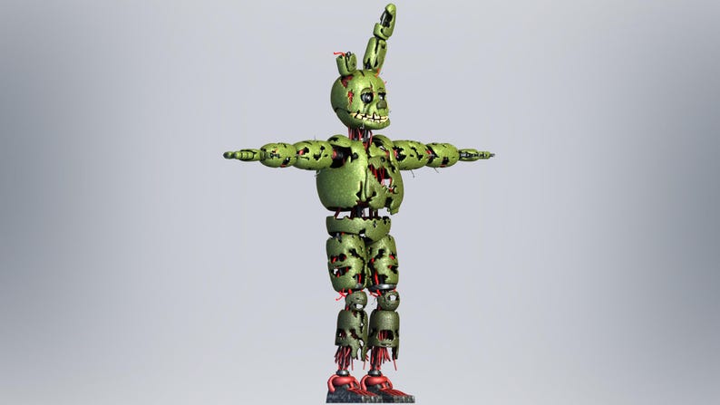 FNAF Springtrap Full Body Wearable Armor and Head Fnaf Springtrap Furry ...