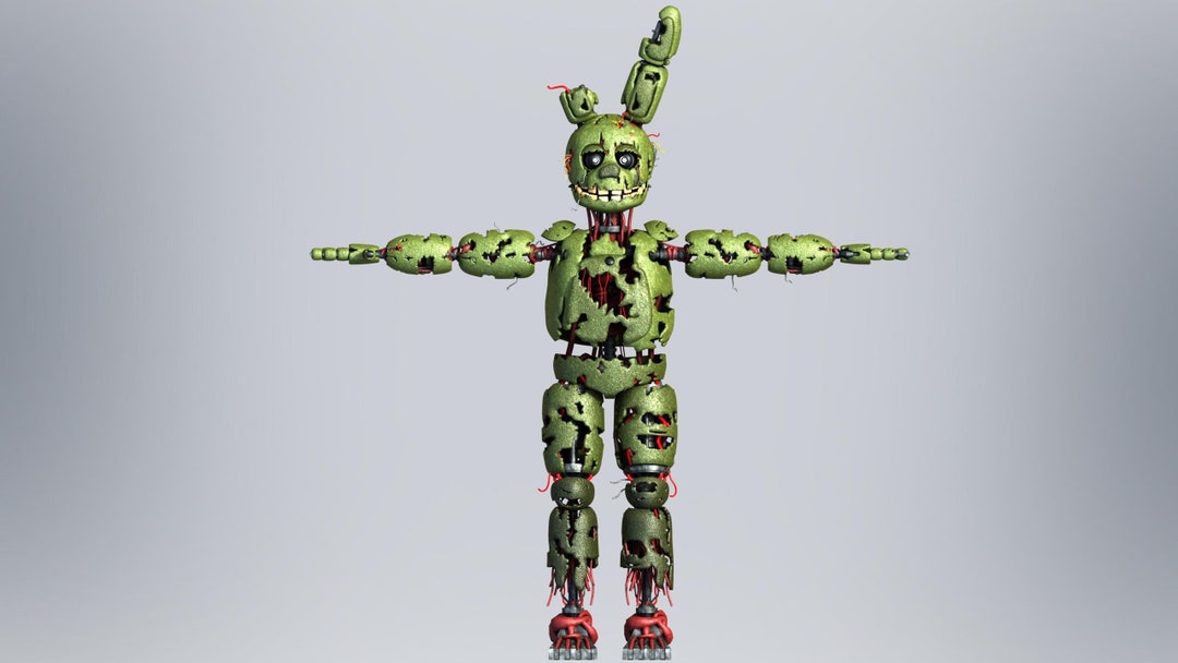 FNAF Springtrap Full Body Wearable Armor and Head Fnaf Springtrap Furry ...