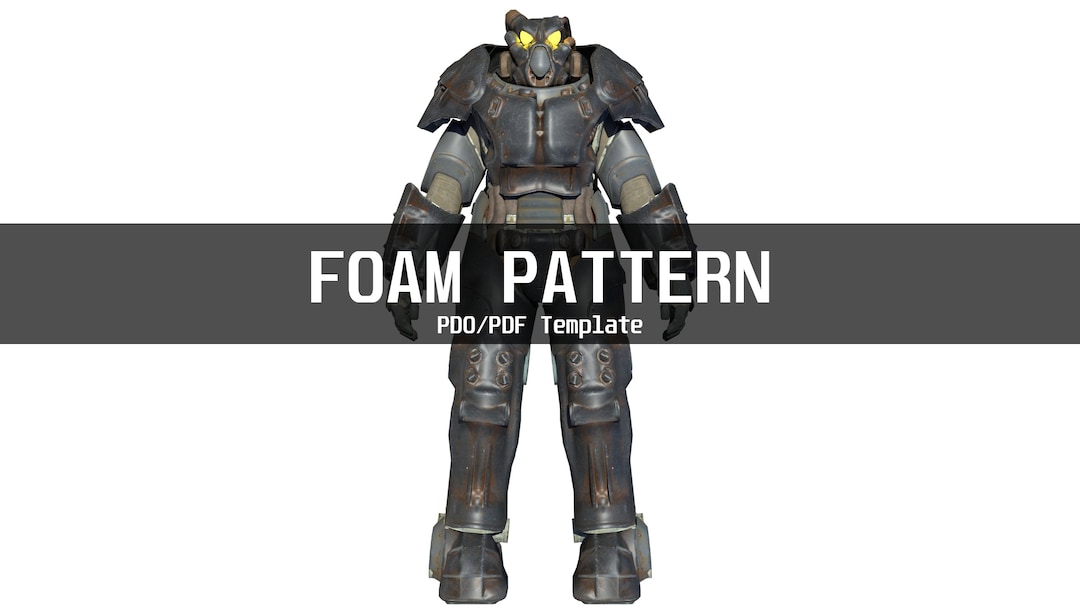 Fallout 4 X-01 Enclave Power Armor and Helmet Template for EVA Foam ...