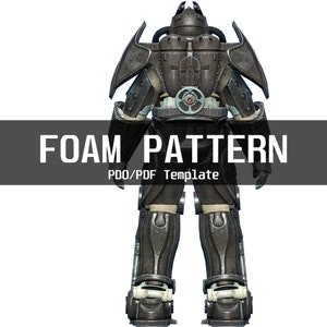 Fallout X-02 Enclave Power Armor and Helmet Template for EVA Foam (pdo ...