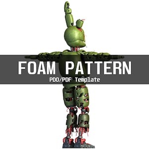 Fnaf Springtrap Wearable Armor and Helmet Mask Template for EVA Foam ...