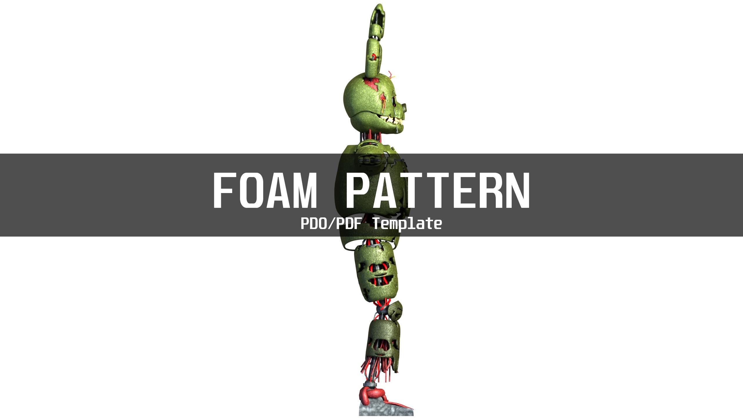 Fnaf Springtrap Wearable Armor and Helmet Mask Template for EVA Foam ...