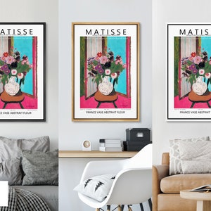 Henri Matisse Wall Art, Bold Exhibition Poster Set Print, Bright ...