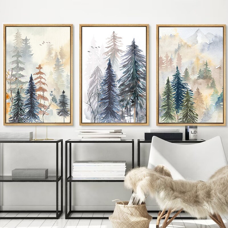Pine Framed Wall Art - Etsy