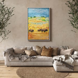 Vincent Van Gogh Flower Field Buffalo, Fine Art Print, Home Decor ...