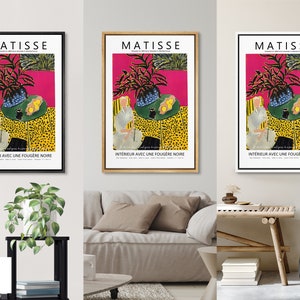 Henri Matisse Wall Art, Bold Exhibition Poster Set Print, Bright ...
