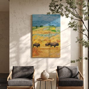 Vincent Van Gogh Flower Field Buffalo, Fine Art Print, Home Decor ...