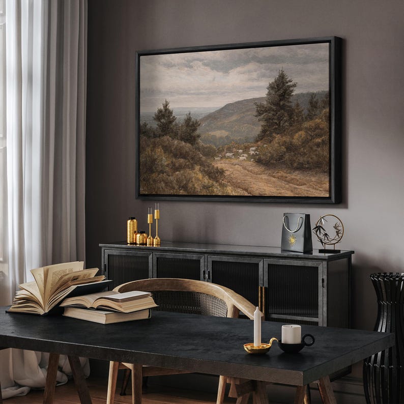 Framed Canvas Wall Art Prints Set of 3 Mountain Landscape Nature Wall ...