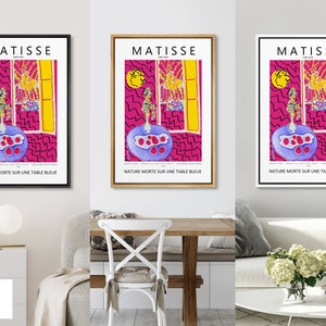 Henri Matisse Wall Art, Bold Exhibition Poster Set Print, Bright ...