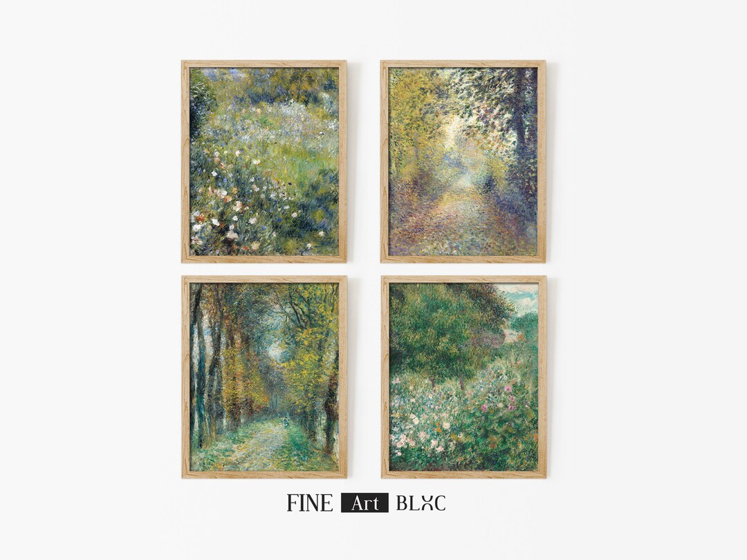 Pastel Flower Field Forest Floral Botanical Wall Art Print - Etsy