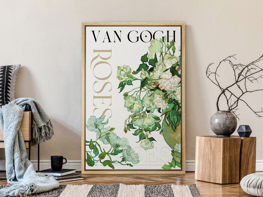 Vincent Van Gogh White Rose Flower Garden, Fine Art Print, Home Decor ...