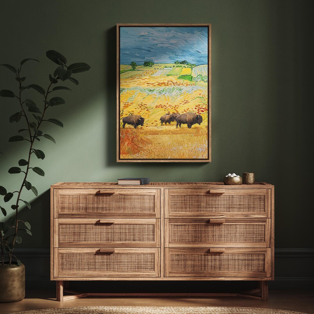 Vincent Van Gogh Flower Field Buffalo, Fine Art Print, Home Decor ...