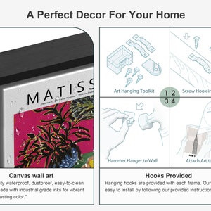 Henri Matisse Wall Art, Bold Exhibition Poster Set Print, Bright ...