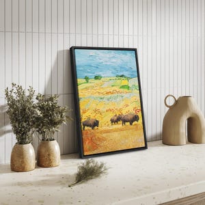 Vincent Van Gogh Flower Field Buffalo, Fine Art Print, Home Decor ...