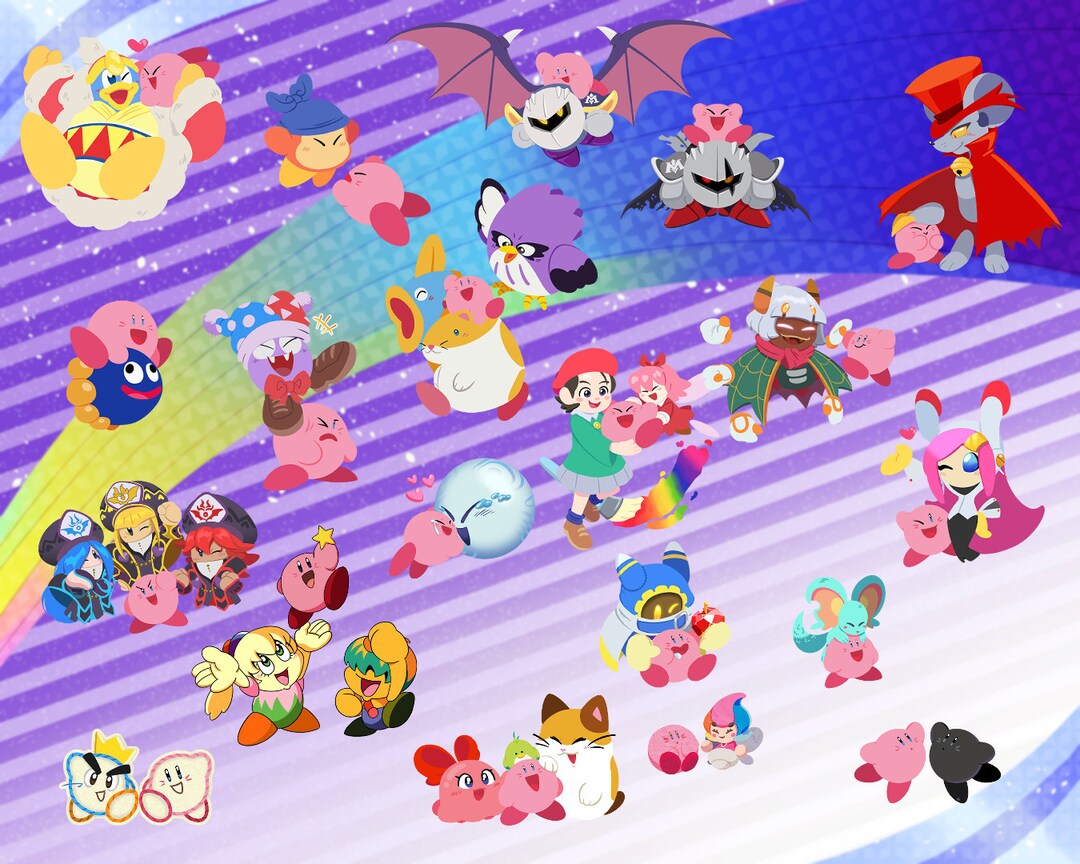 Kirby and Friends Sticker Sheet - Etsy