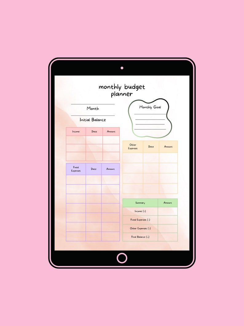 Digital Budget Planner for Anyone - Etsy